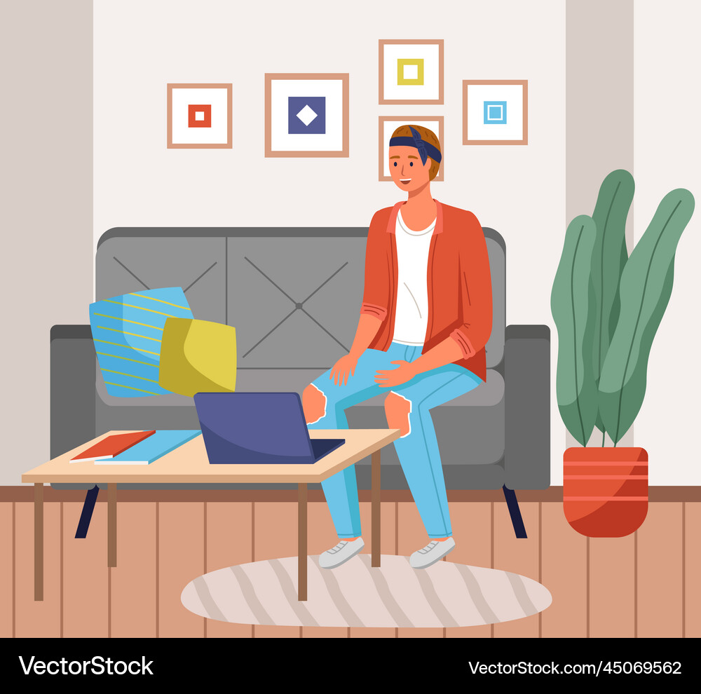Business employees on their workspace co-worker Vector Image