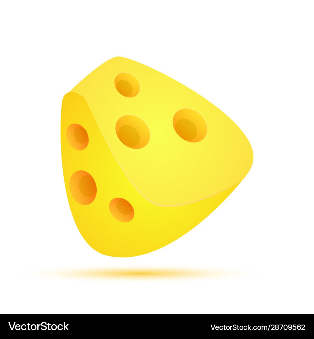 Cheese flat design modern style colorful isolated Vector Image