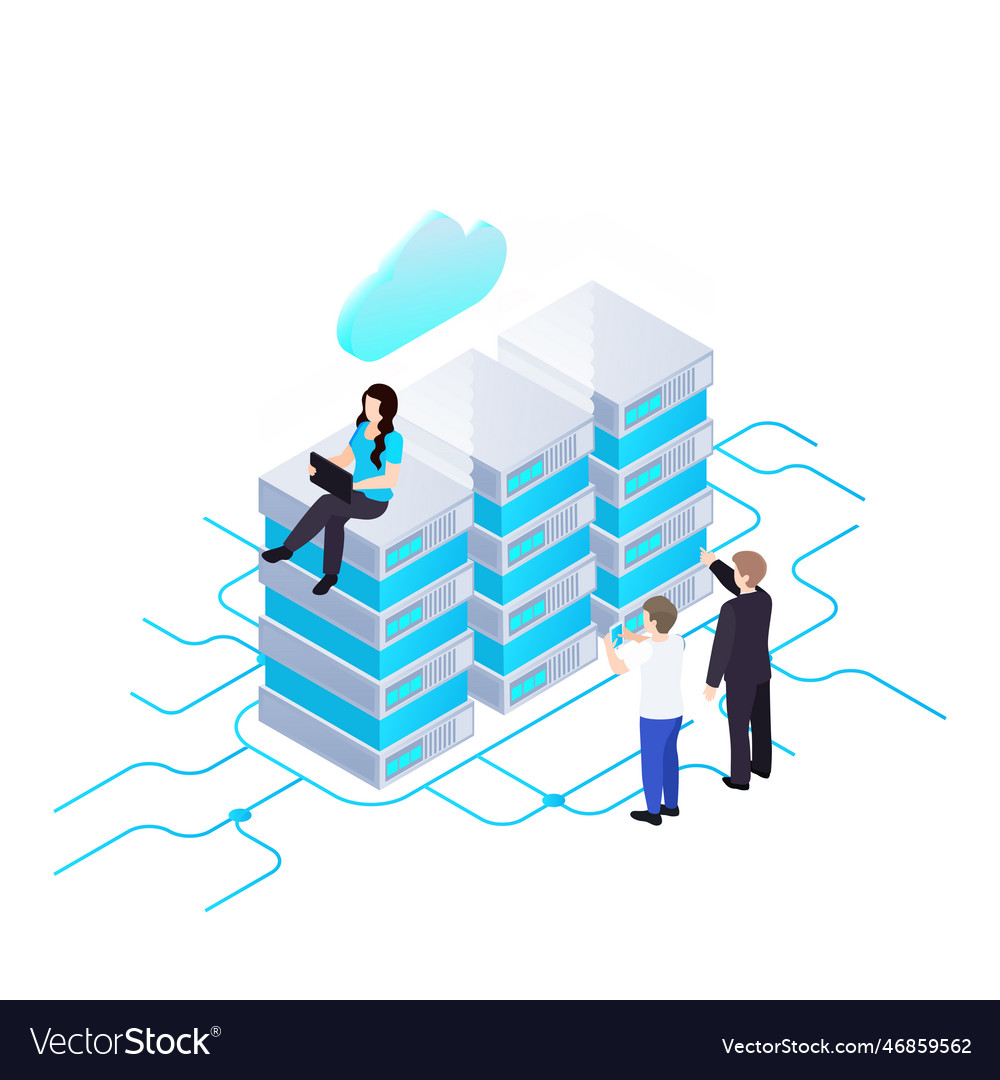 Data storage concept Royalty Free Vector Image