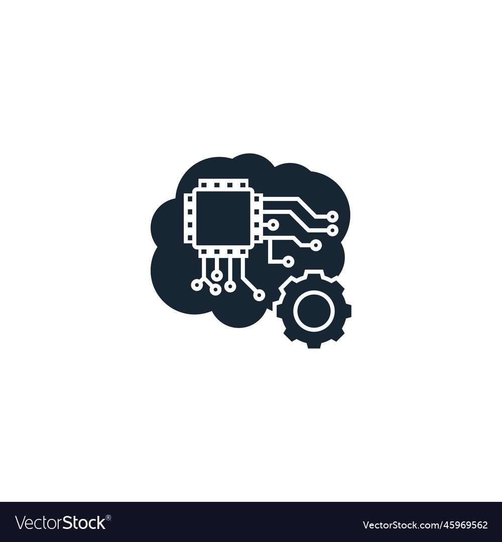Future technology creative icon from artificial Vector Image