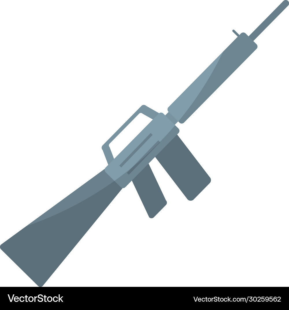 Isolated military gun flat style icon Royalty Free Vector