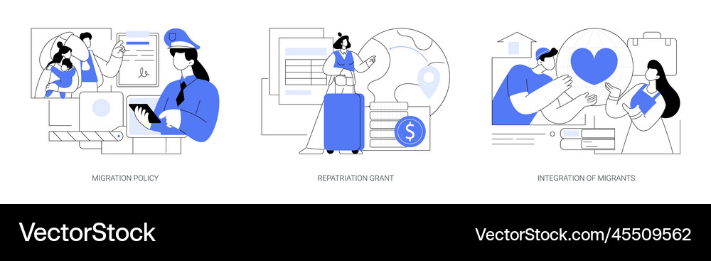 Peoples resettling abstract concept Royalty Free Vector