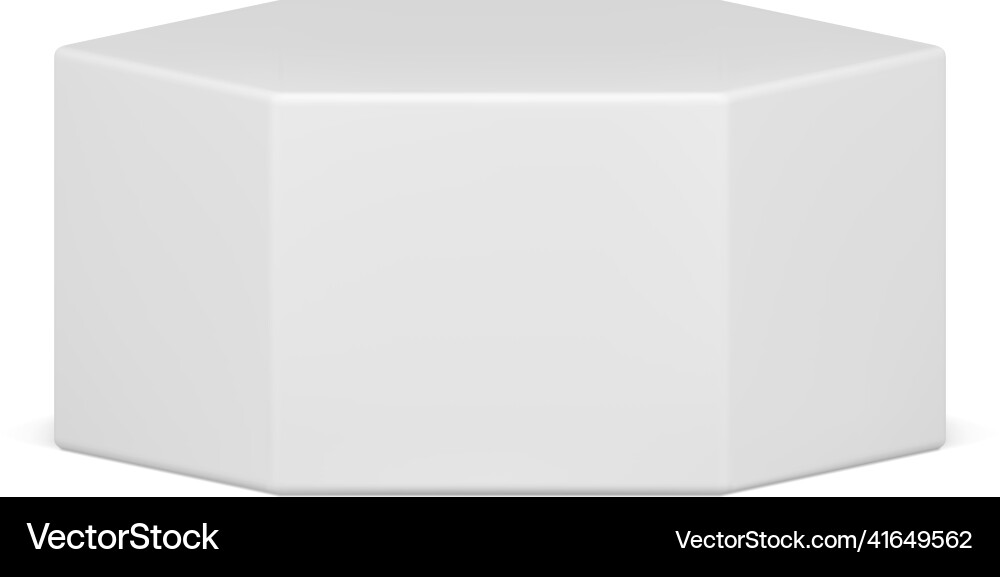 Realistic white hexagon stage geometric exhibition