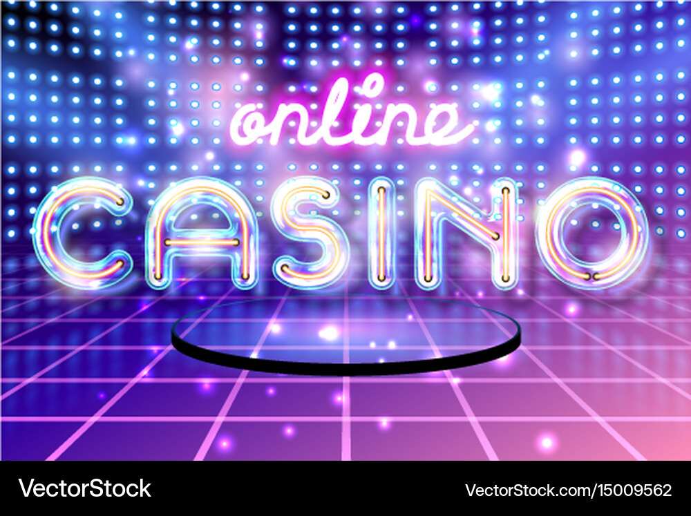 Retro glass neon lettering Royalty Free Vector Image