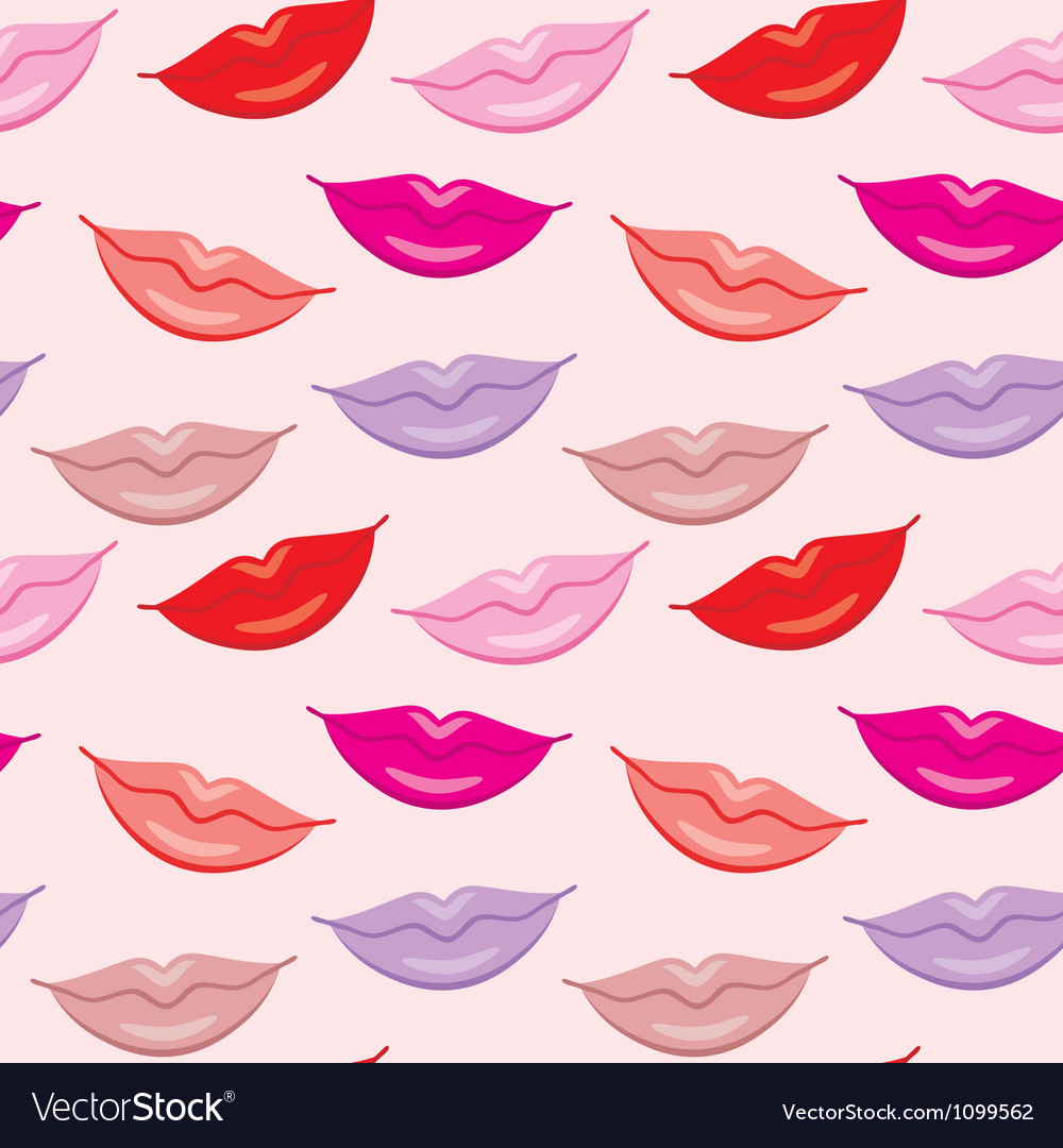Seamless lips pattern Royalty Free Vector Image
