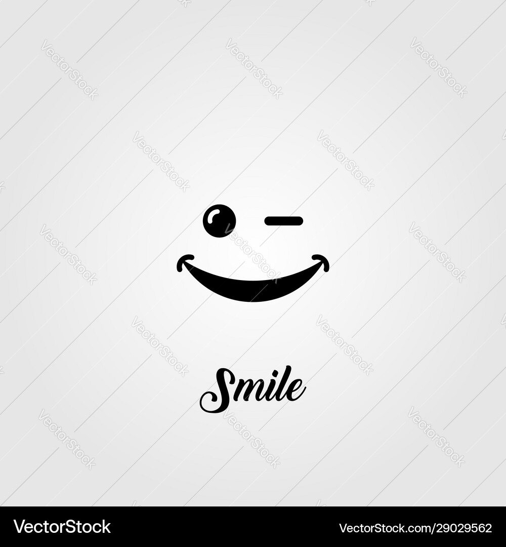 Smile logo for banner design and elegant template Vector Image