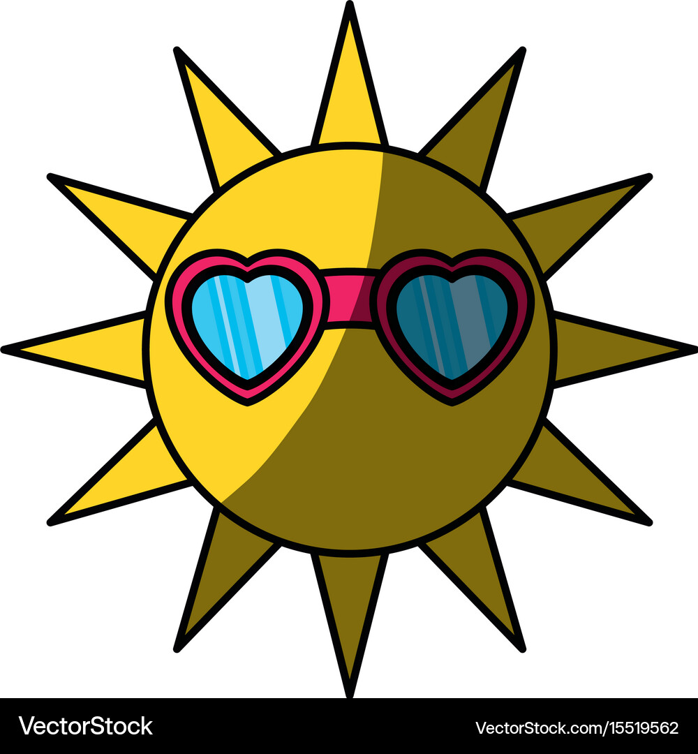 Sun funny cartoon Royalty Free Vector Image - VectorStock