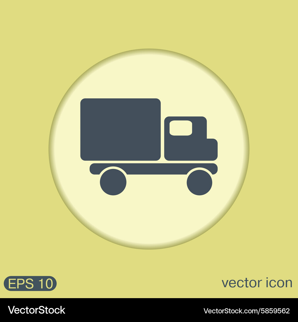 Truck logistic icon symbol laden Royalty Free Vector Image