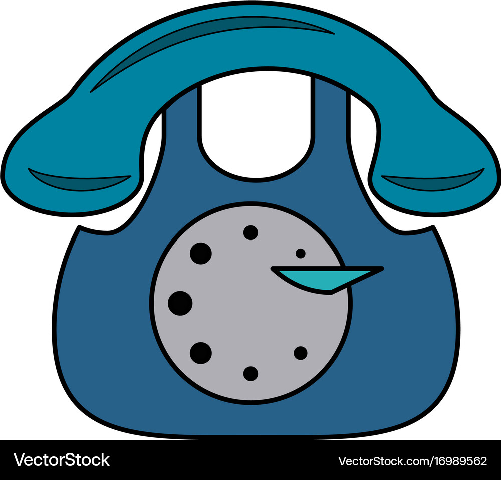 Vintage rotary telephone icon image Royalty Free Vector