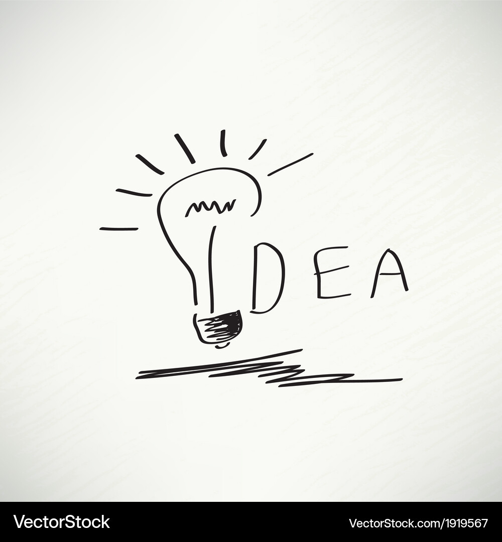 Bright Idea Inspiration Lightbulb Royalty Free Vector Image