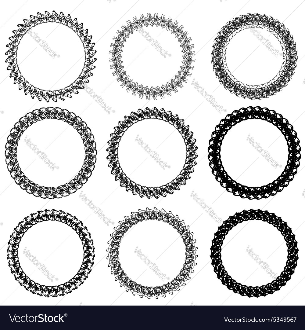 Circle frames Royalty Free Vector Image - VectorStock