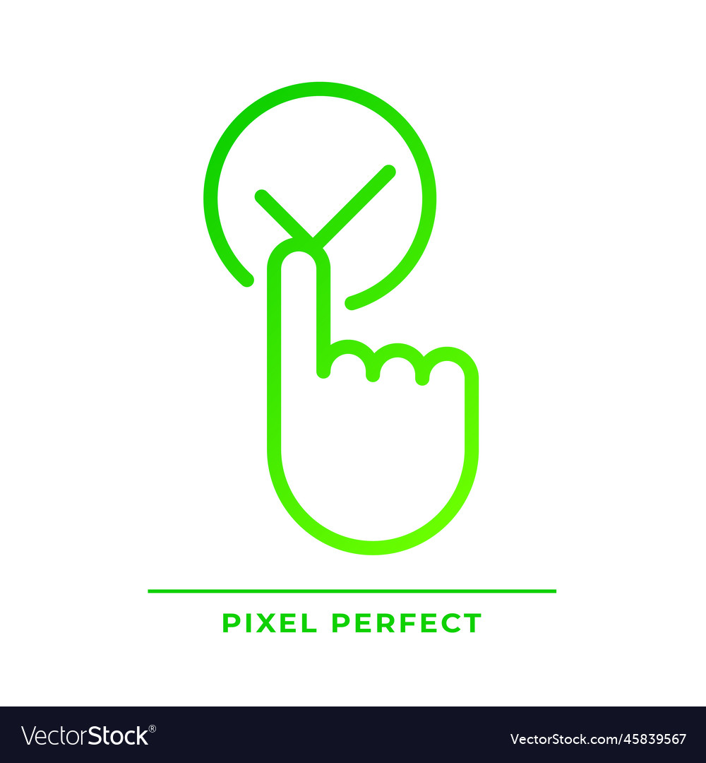 Click accept button pixel perfect gradient linear Vector Image Click accept button pixel perfect gradient linear Vector Image