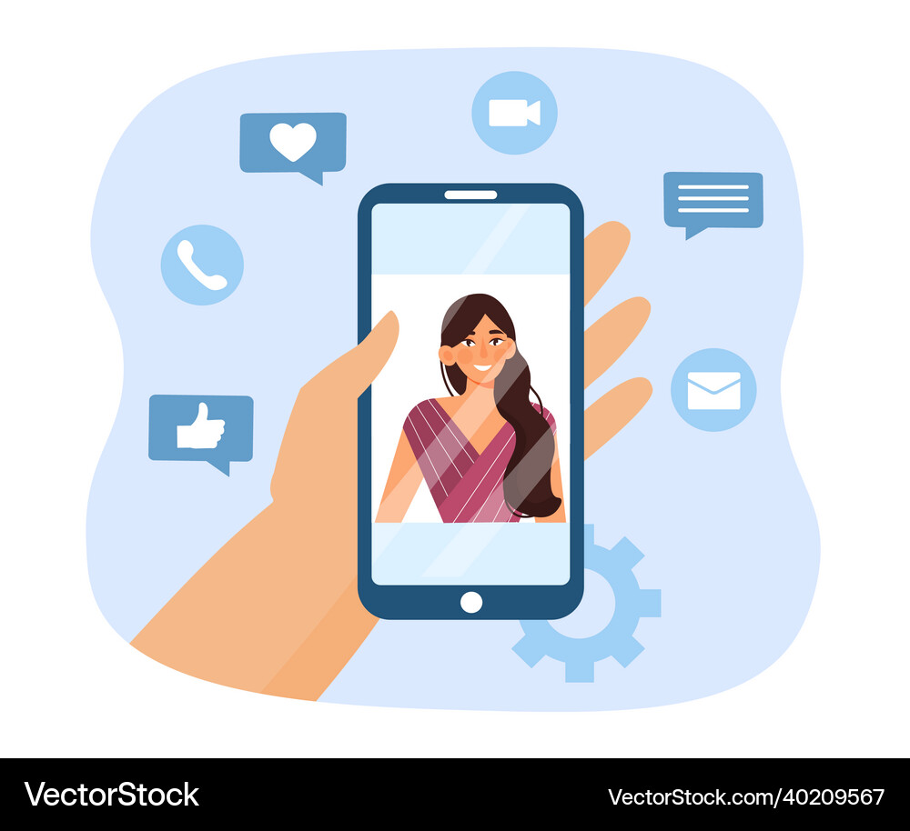 Concept of online communication Royalty Free Vector Image