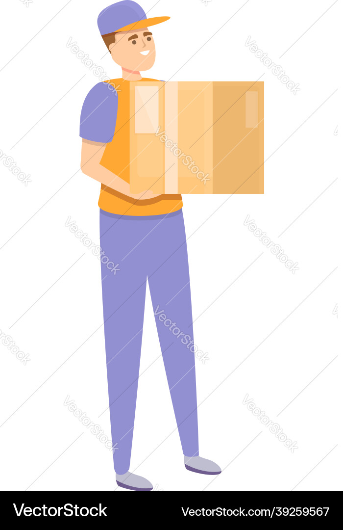 Courier box delivery icon cartoon express Vector Image