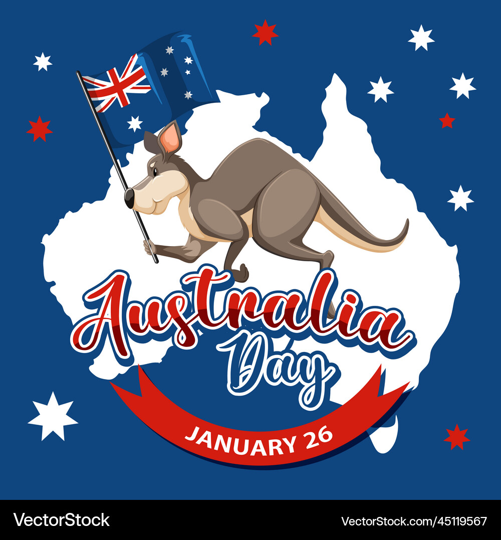 Happy australia day banner Royalty Free Vector Image