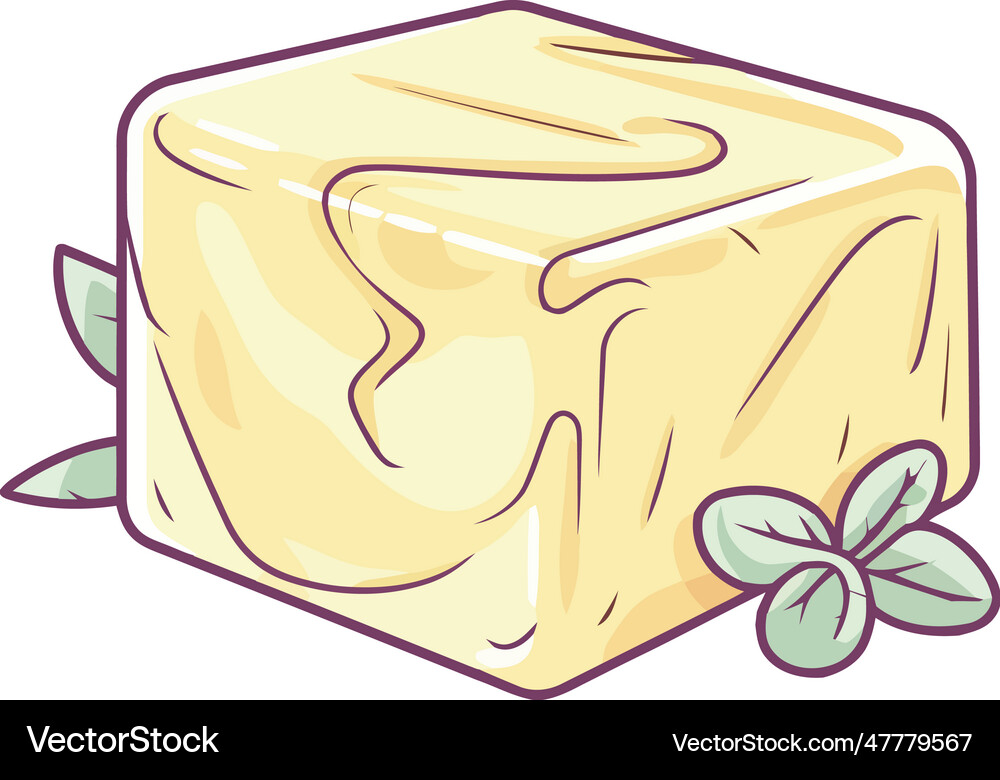 Stack of fresh cheese a sweet meal Royalty Free Vector Image