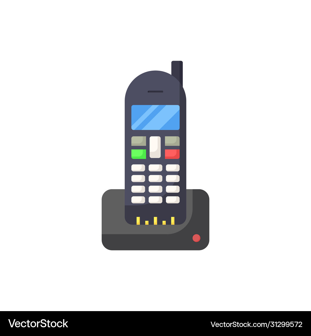Cordless phone icon symbol communication isolated Vector Image