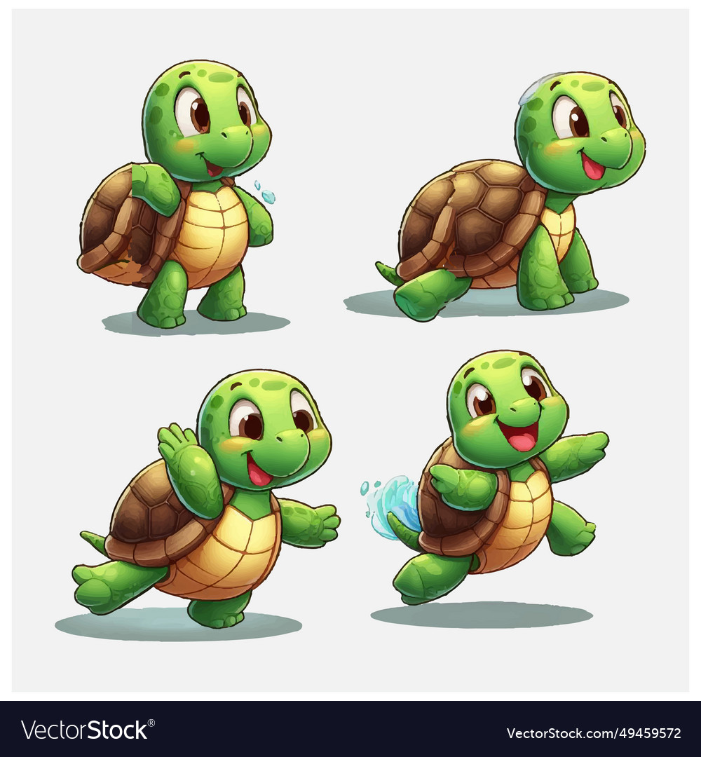 Cute turtle file Royalty Free Vector Image - VectorStock