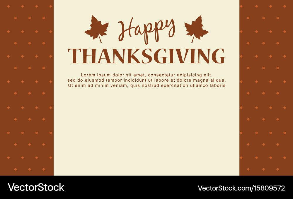 Happy thanksgiving day card background Royalty Free Vector