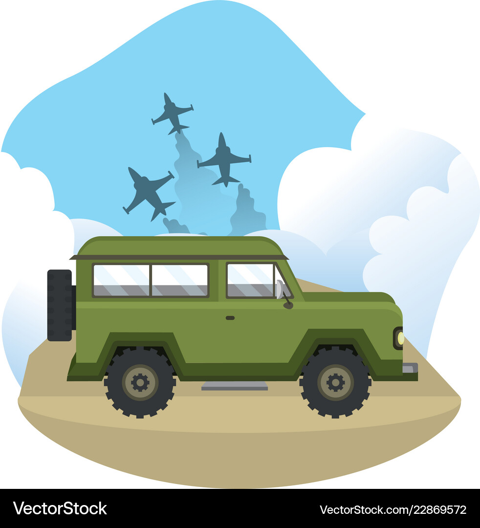 Military car design Royalty Free Vector Image - VectorStock