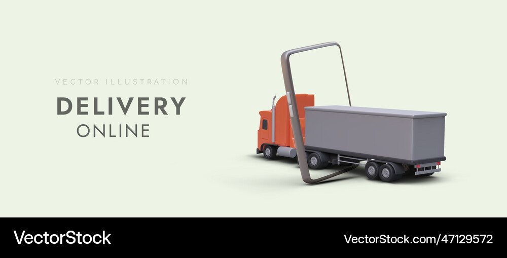 Order truck delivery services online freight Vector Image