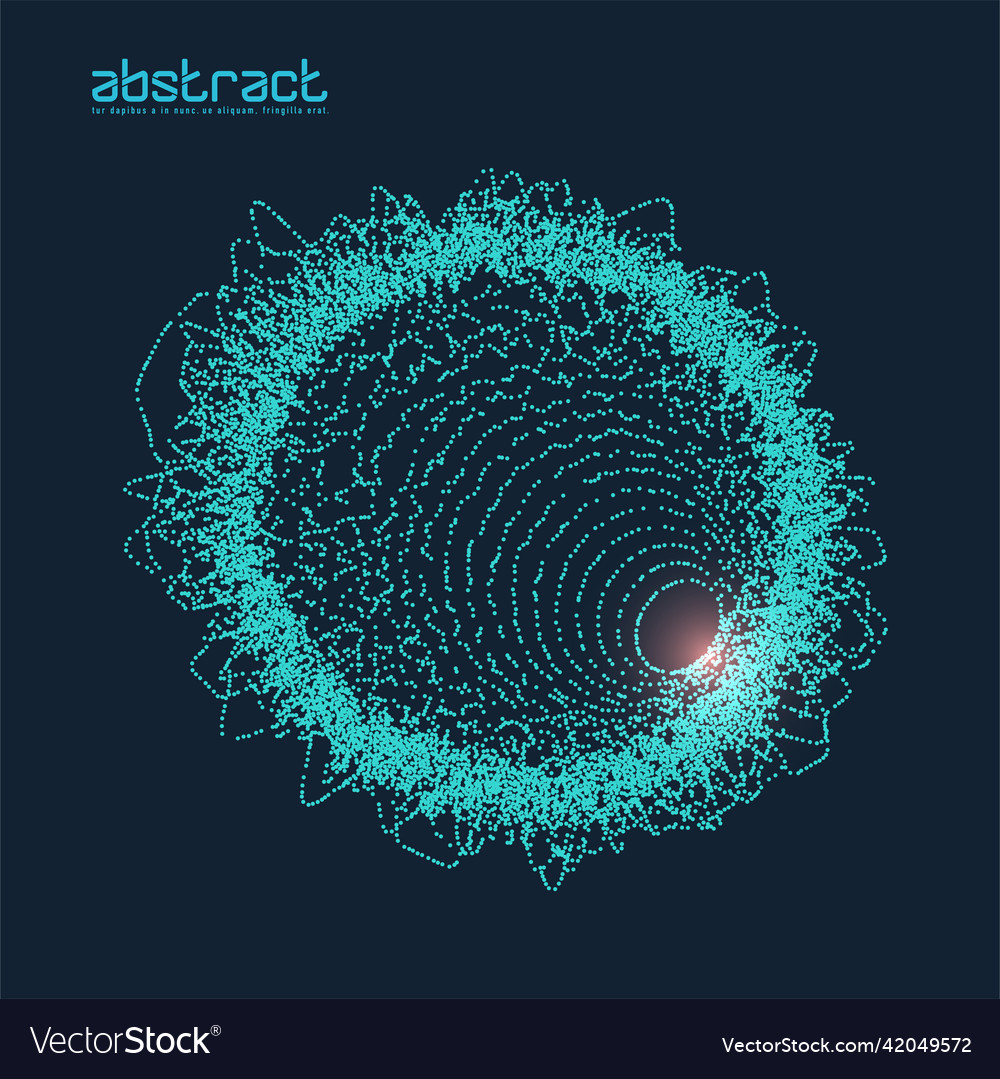 Particles liquid dynamic flow Royalty Free Vector Image