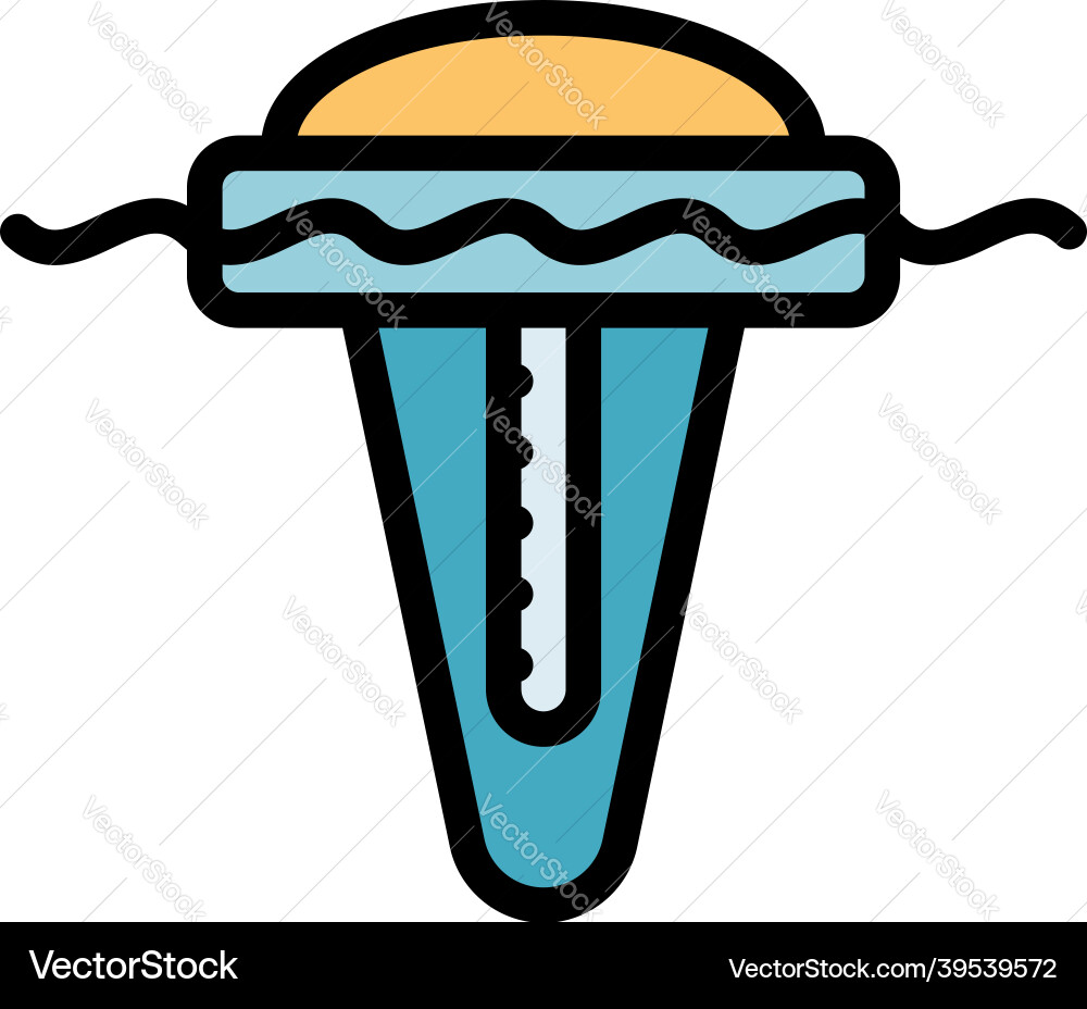 Pool cleaning icon color outline Royalty Free Vector Image