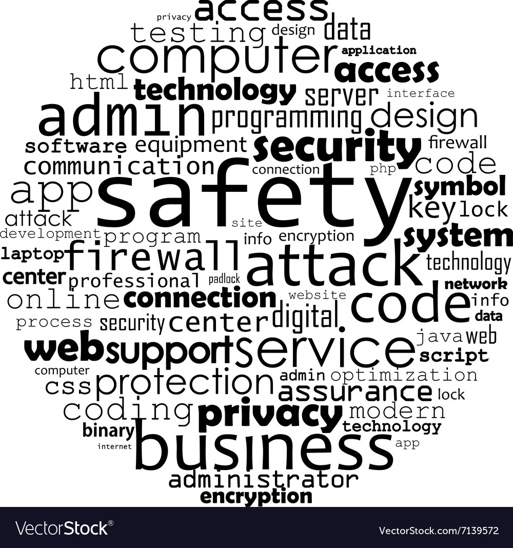 Safety programming background Royalty Free Vector Image