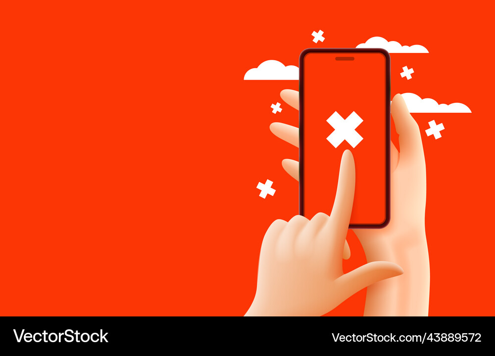 Smart phone app service close action online Vector Image