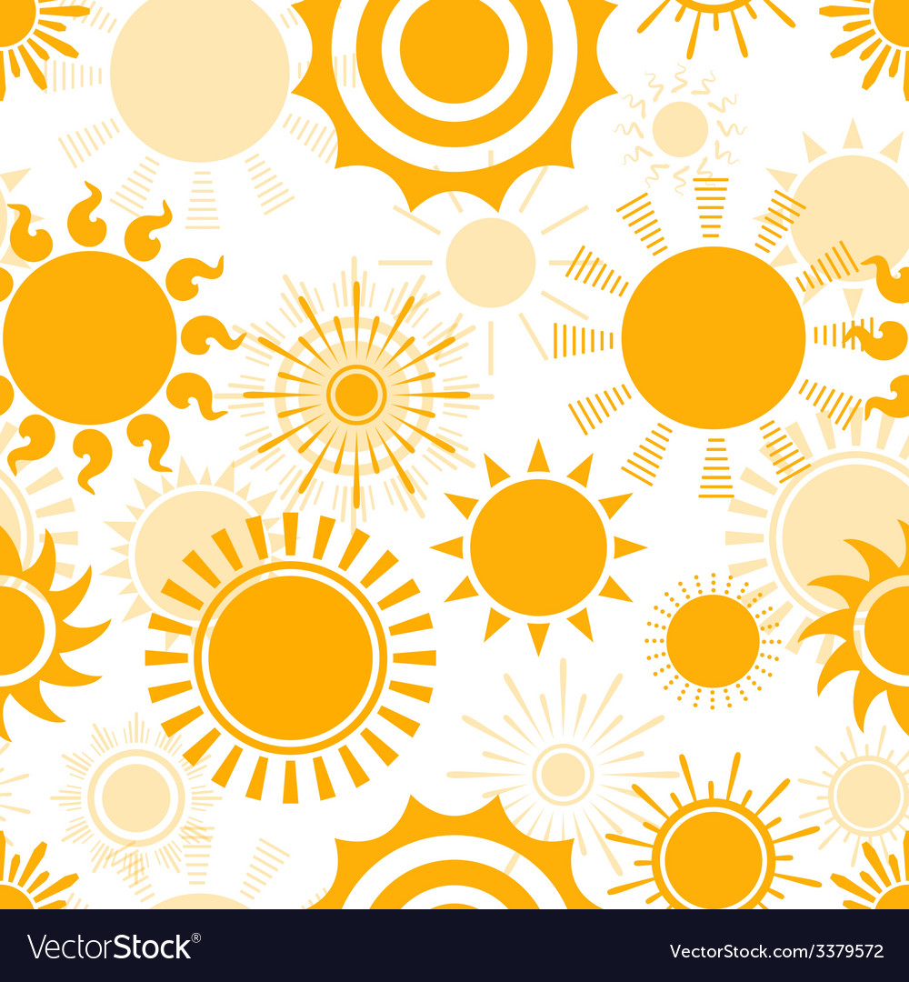 Sunny seamless pattern Royalty Free Vector Image