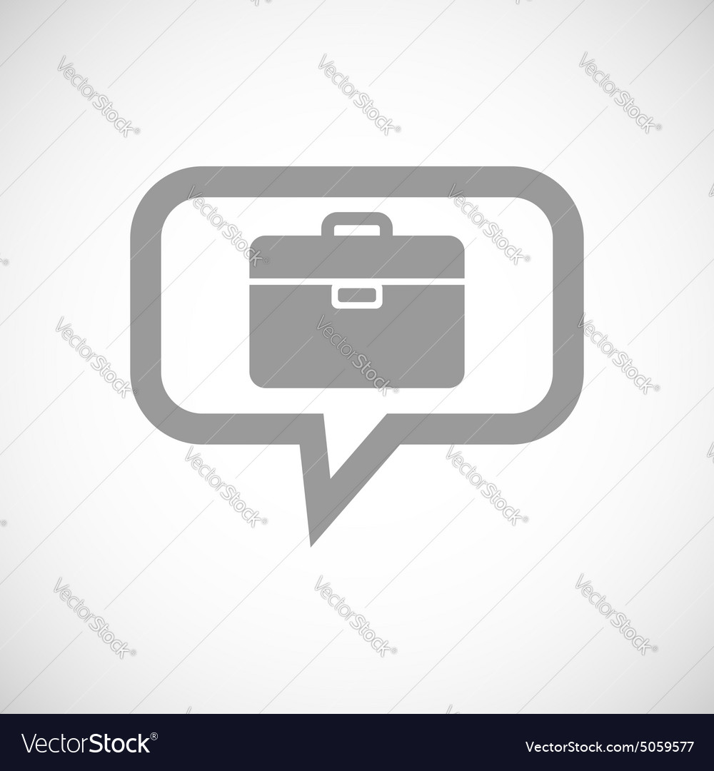 Briefcase grey message icon Royalty Free Vector Image Briefcase grey message icon Royalty Free Vector Image