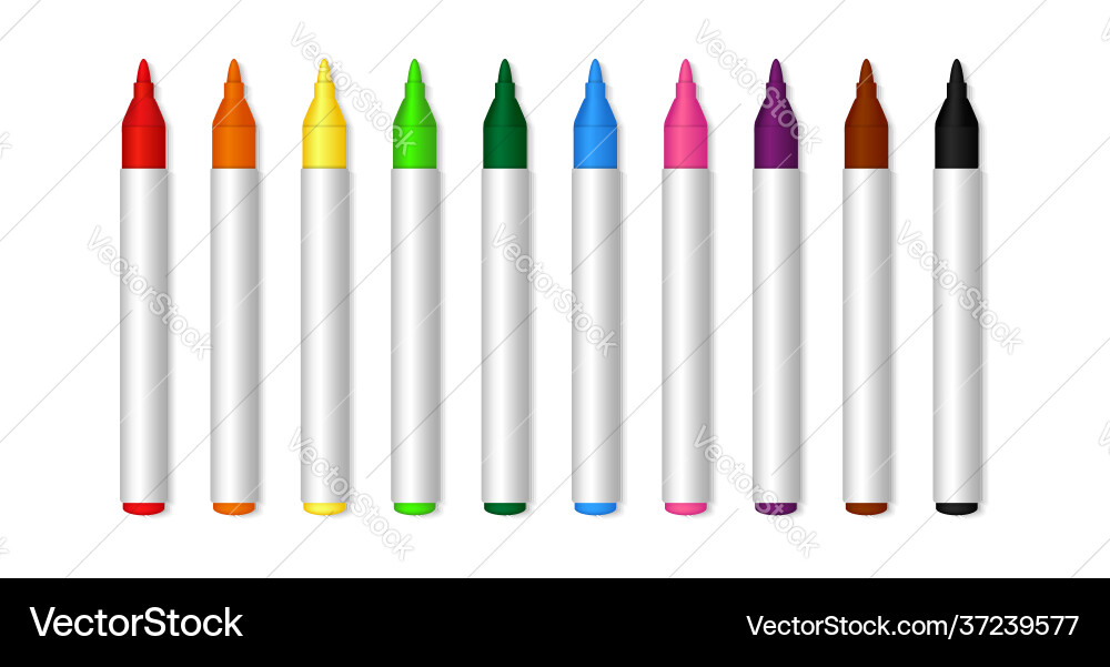 Color marker felt tip marker pencil Royalty Free Vector