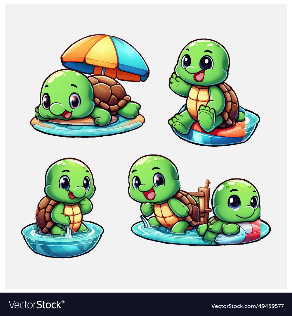 Cute turtle file Royalty Free Vector Image - VectorStock