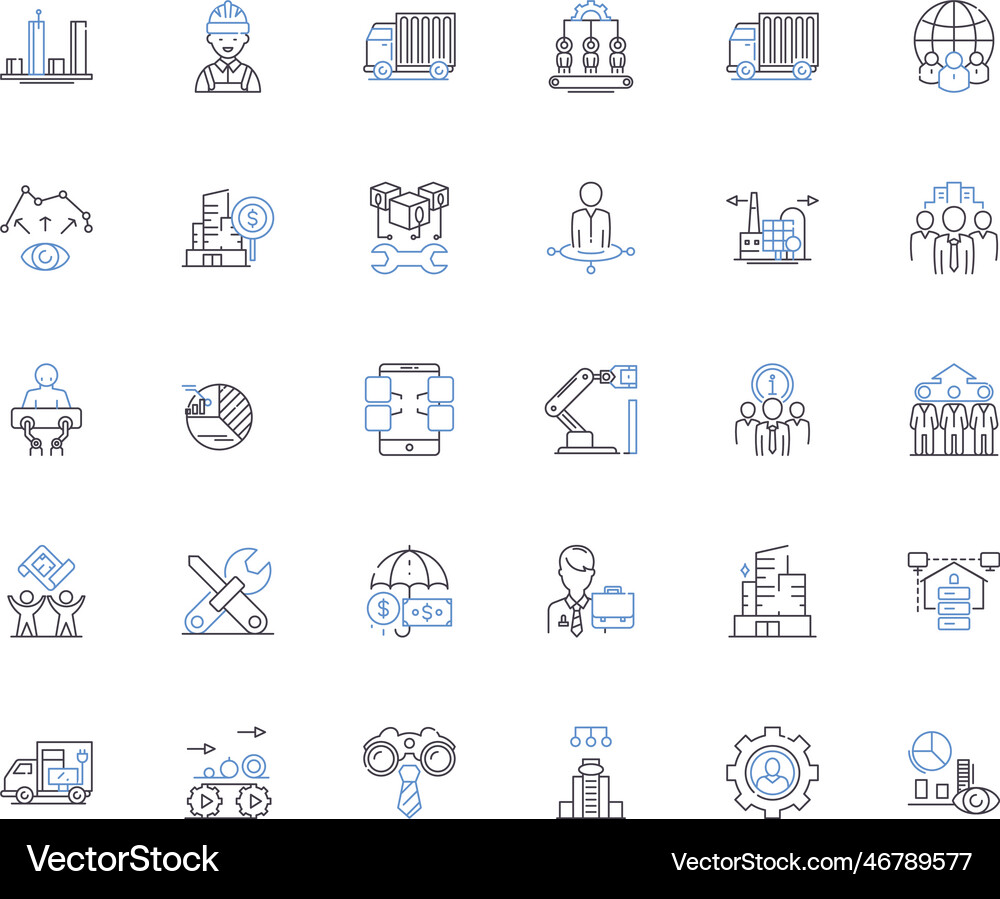 Design approach line icons collection innovation Vector Image