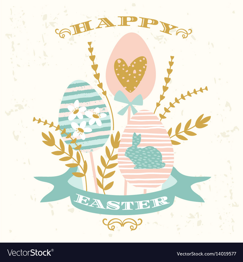 Happy easter design Royalty Free Vector Image - VectorStock
