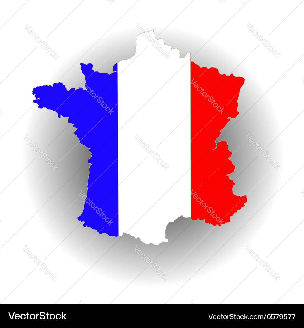 Map of france Royalty Free Vector Image - VectorStock