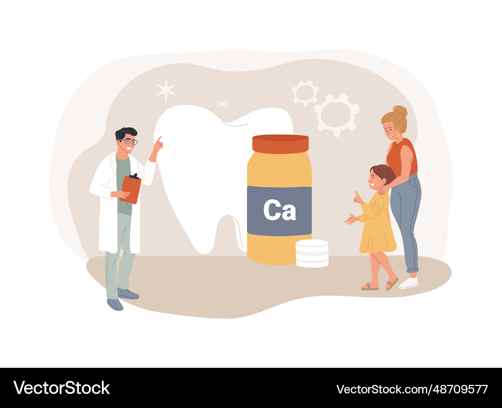 Uses of calcium isolated concept Royalty Free Vector Image