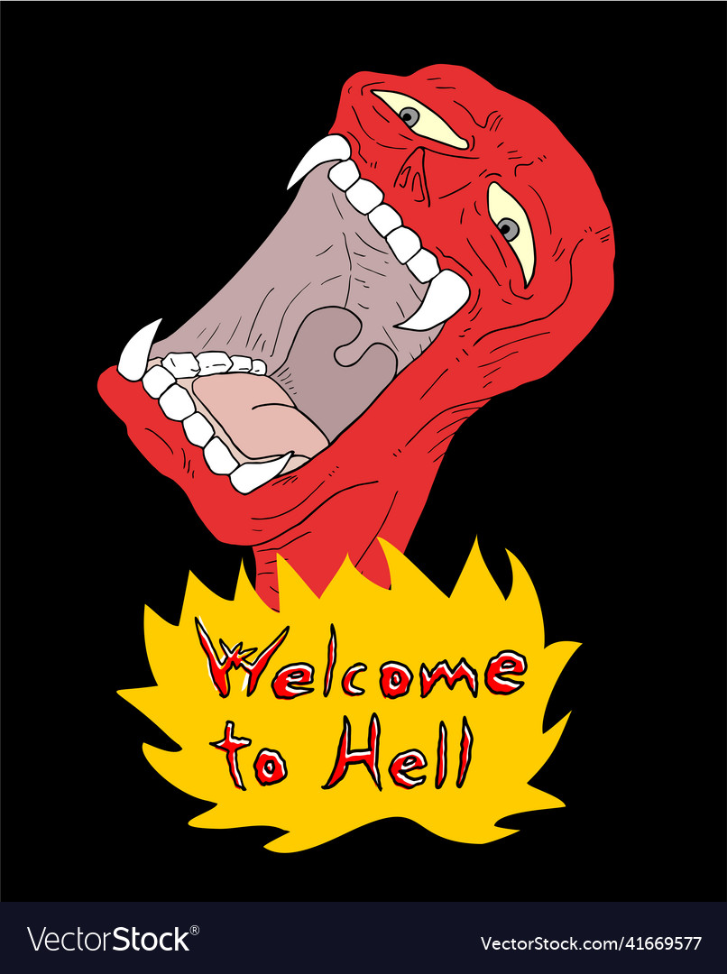 Welcome to hell Royalty Free Vector Image - VectorStock