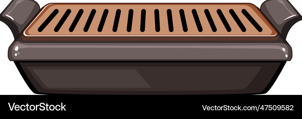 Cooking electric grill cartoon Royalty Free Vector Image
