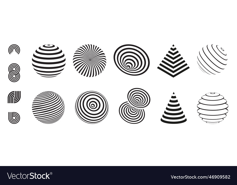 Geometric Wireframe Shapes And Grids Royalty Free Vector