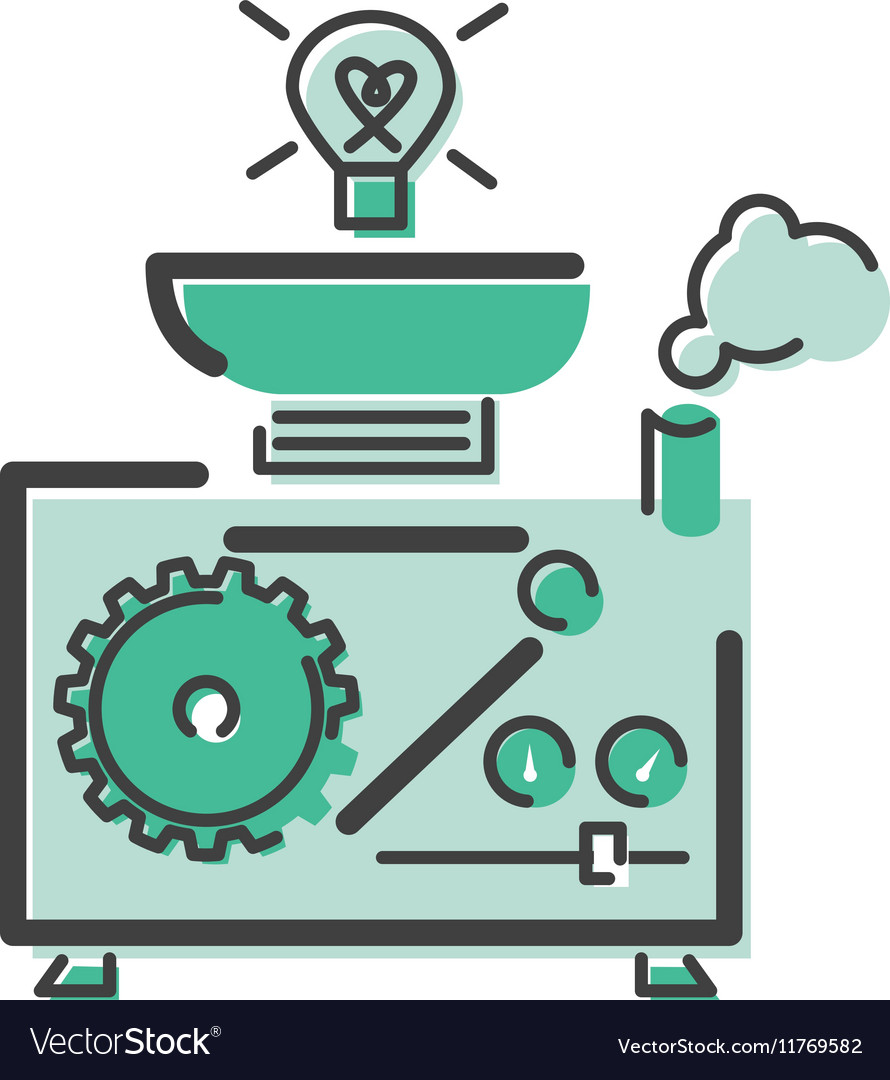 Idea machine icon Royalty Free Vector Image - VectorStock