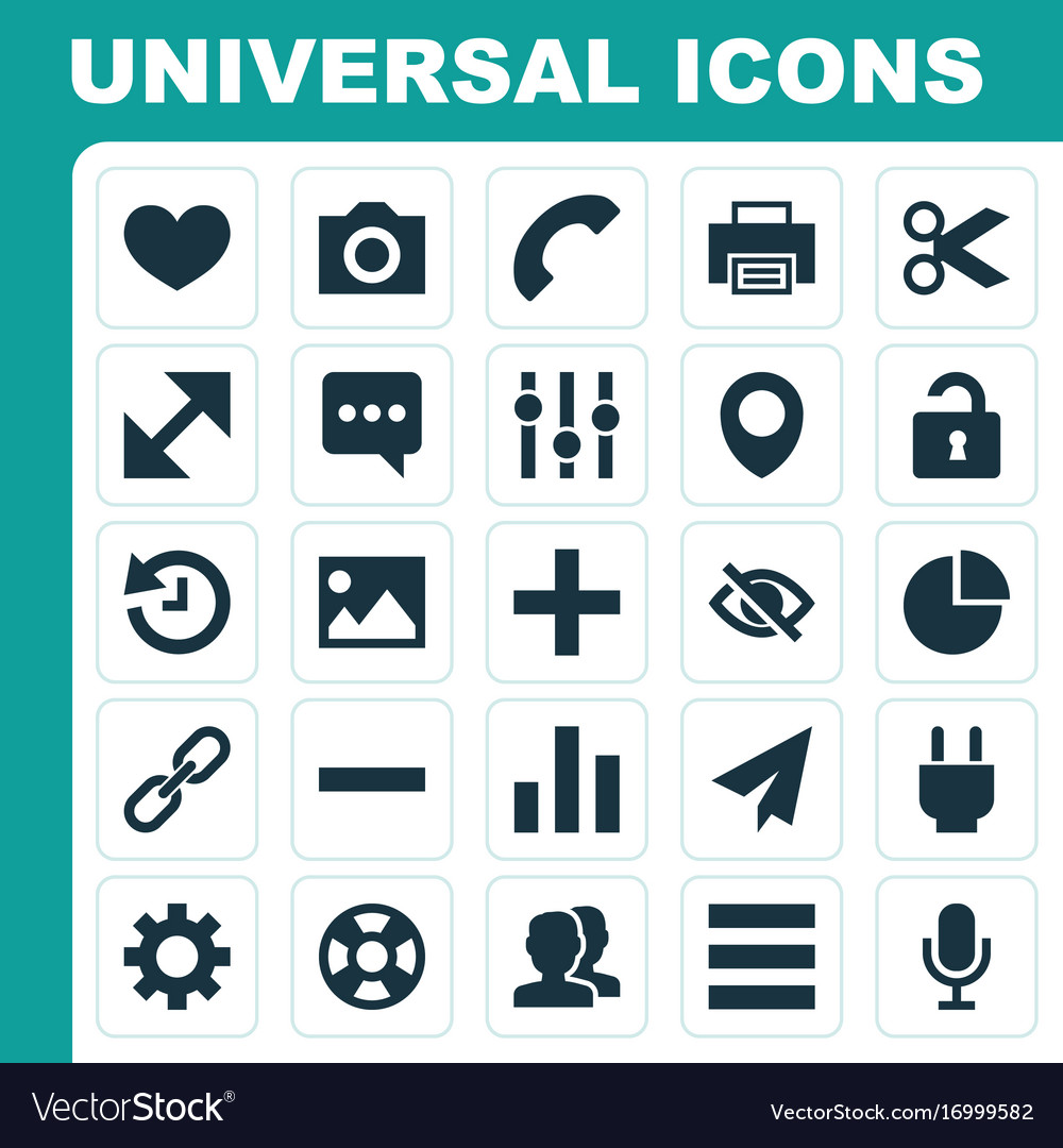 Interface icons set collection of chain people Vector Image