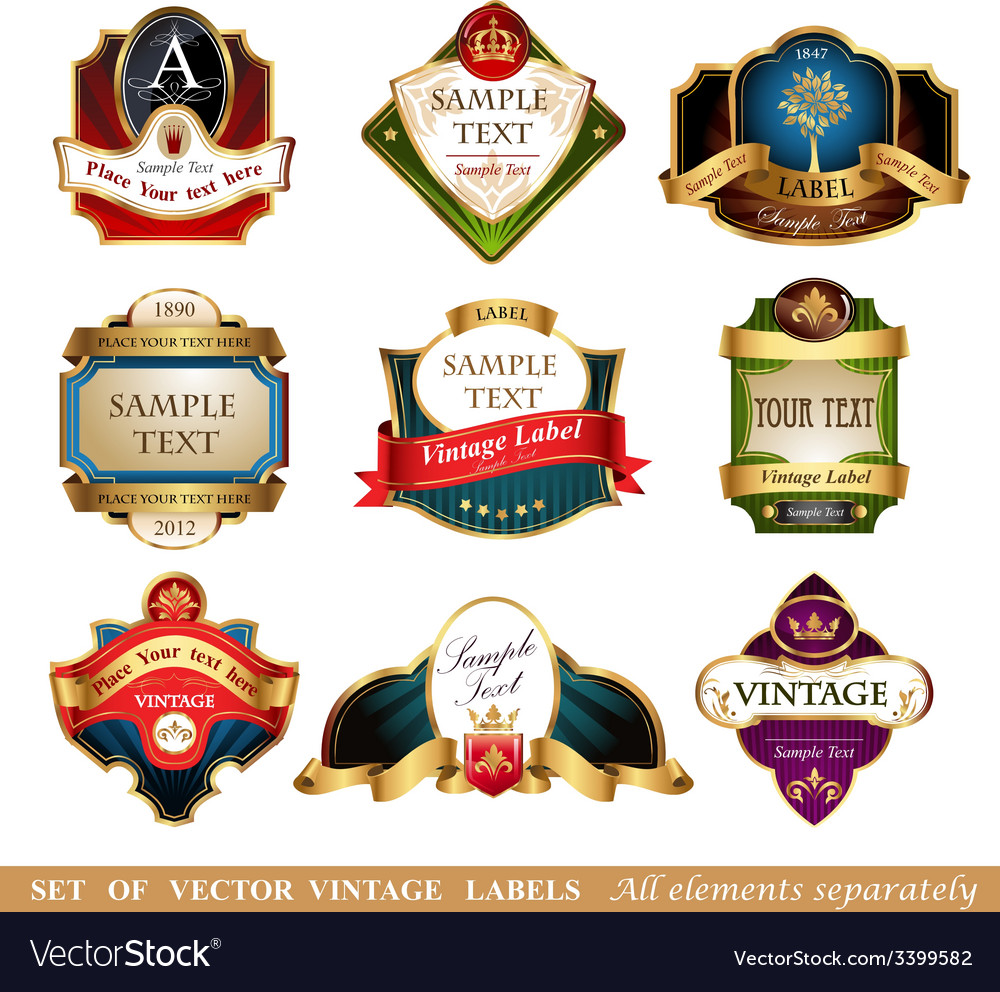 Labels and frames Royalty Free Vector Image - VectorStock