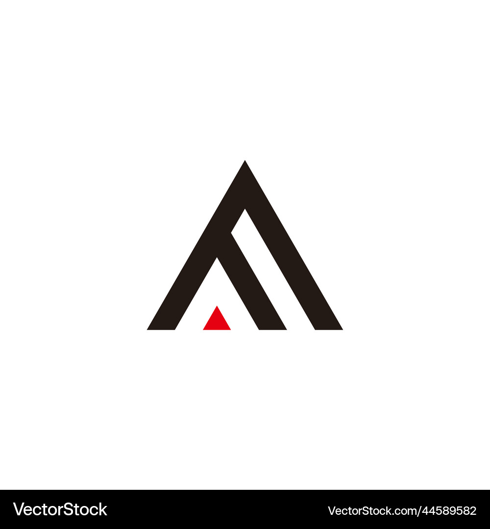 M Triangle Dot Logo Royalty Free Vector Image - VectorStock