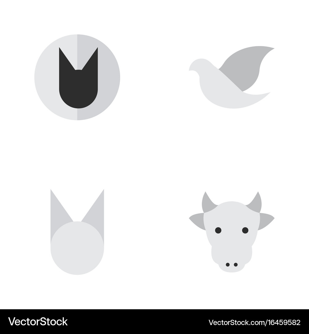 Set of simple wild icons Royalty Free Vector Image