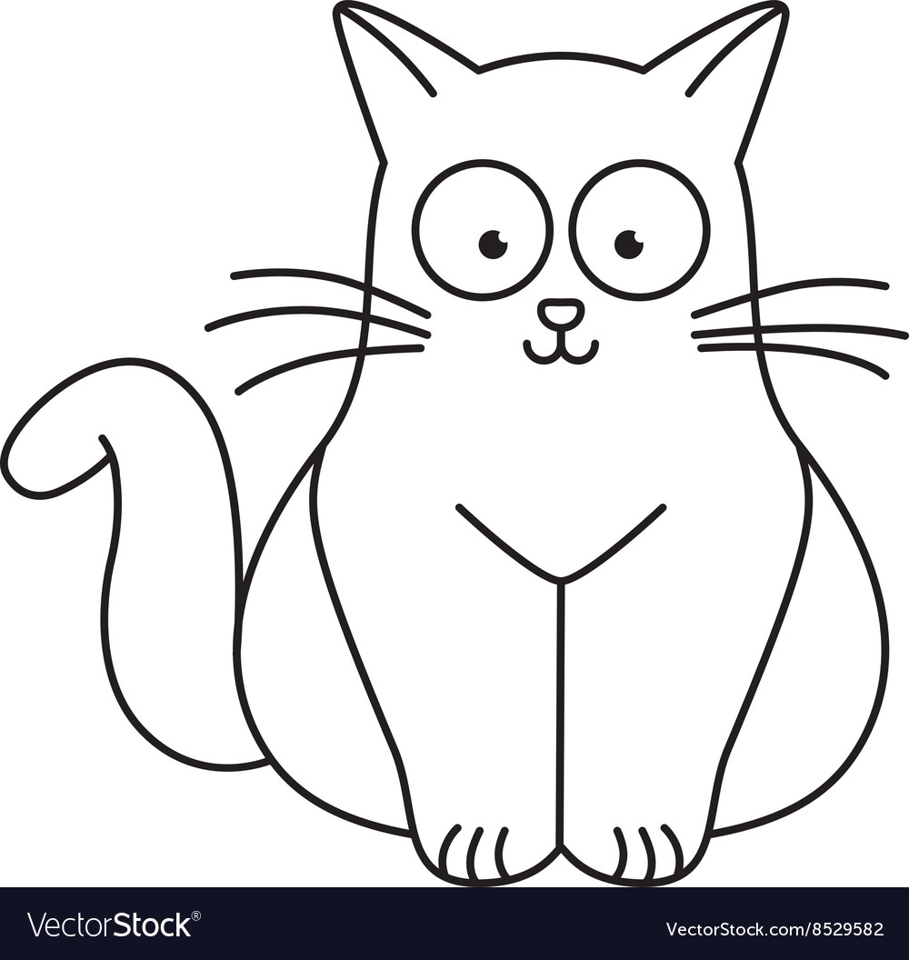 Simple cat Royalty Free Vector Image - VectorStock