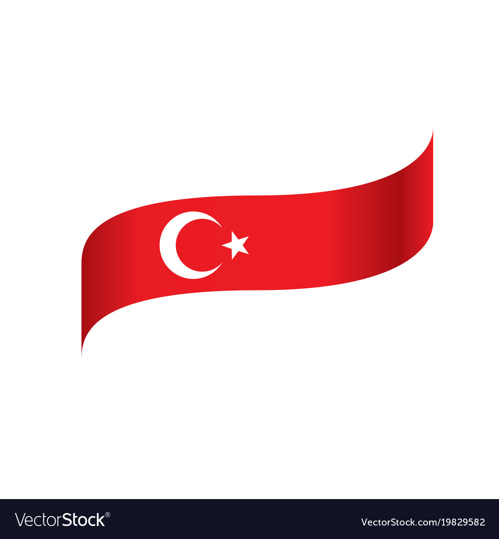 Turkey flag Royalty Free Vector Image - VectorStock