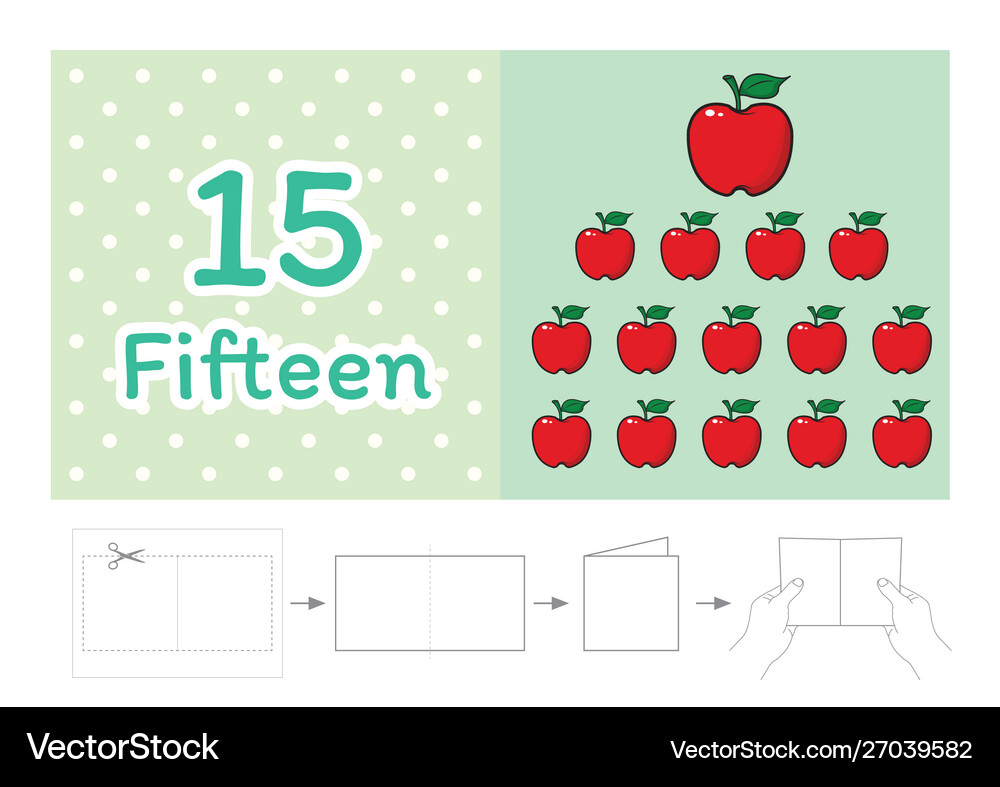 Worksheet for kindergarten kids count number Vector Image
