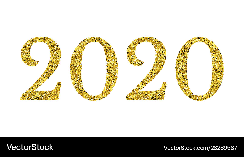 2020 happy new year logo text design Royalty Free Vector