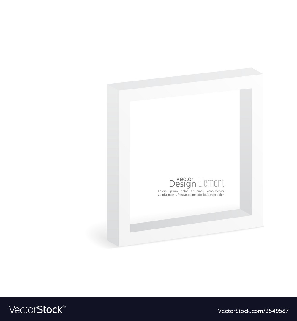 Abstract 3d frame Royalty Free Vector Image - VectorStock